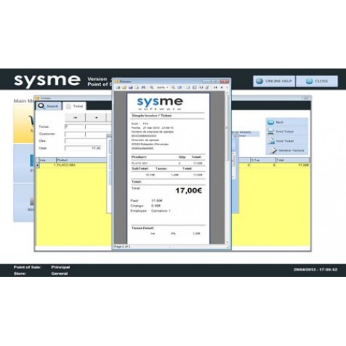 Licencia Software Sysme Tpv